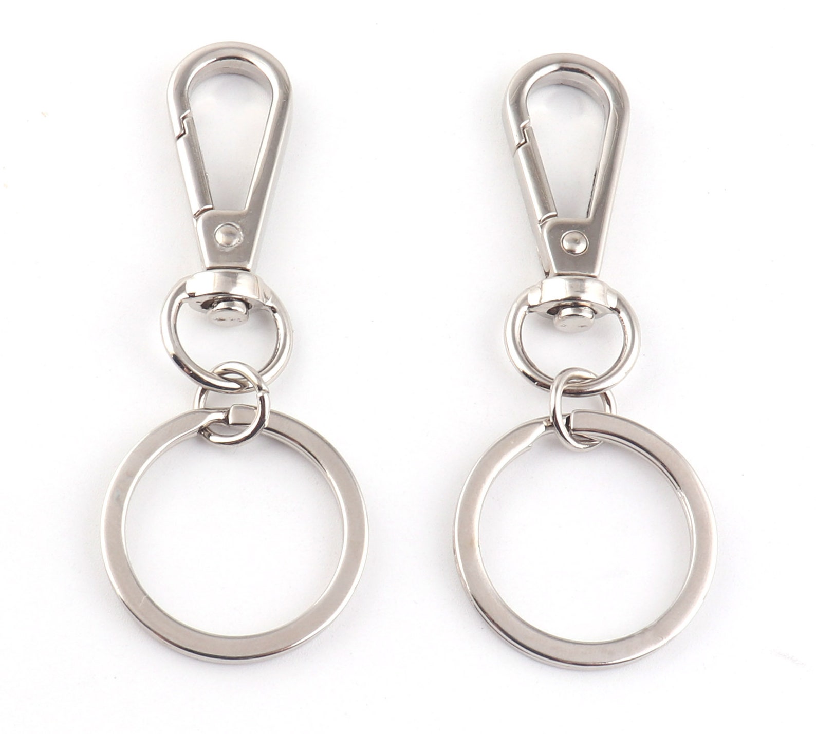 Silver Key Chain With Lobster Clasp Swivel Clasp 80mm Bulk Key Ring Key ...