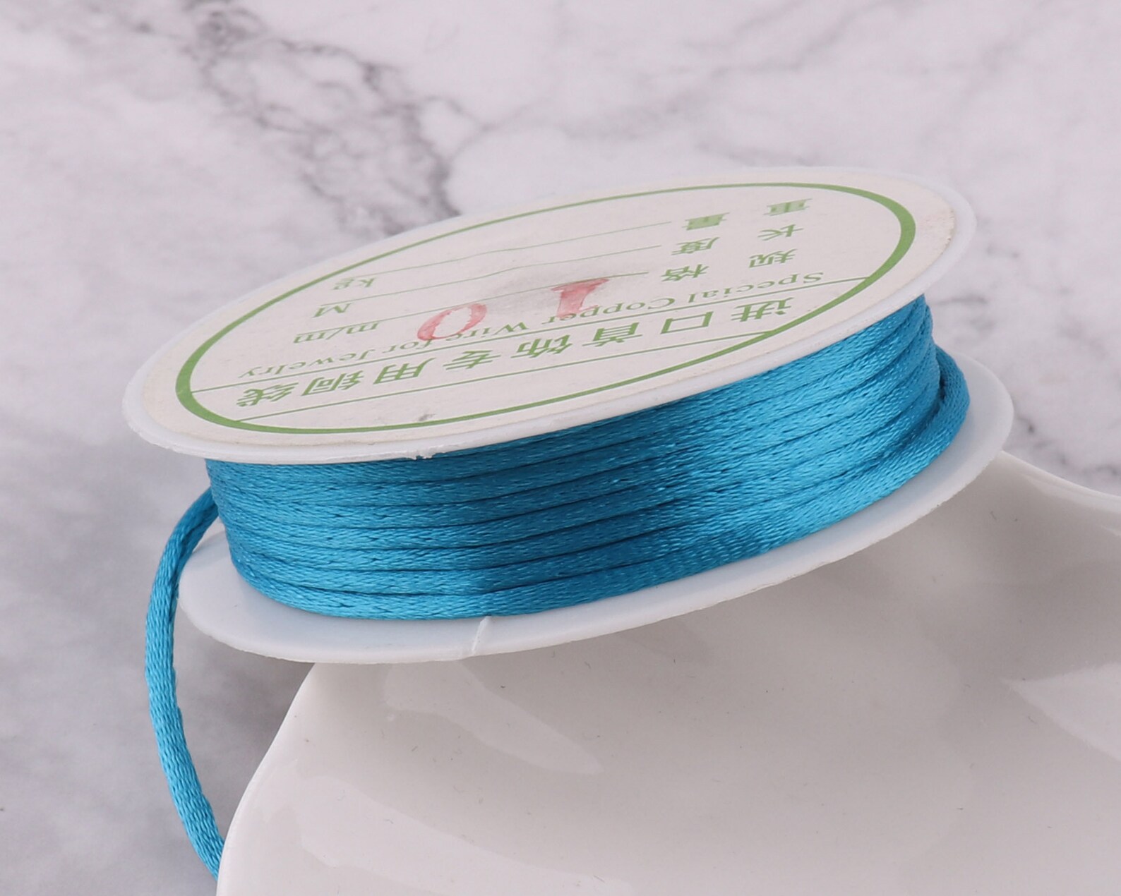 Weaving Cord Rattail Satin Cord Top Quality Nylon Rope 2MM Blue String ...