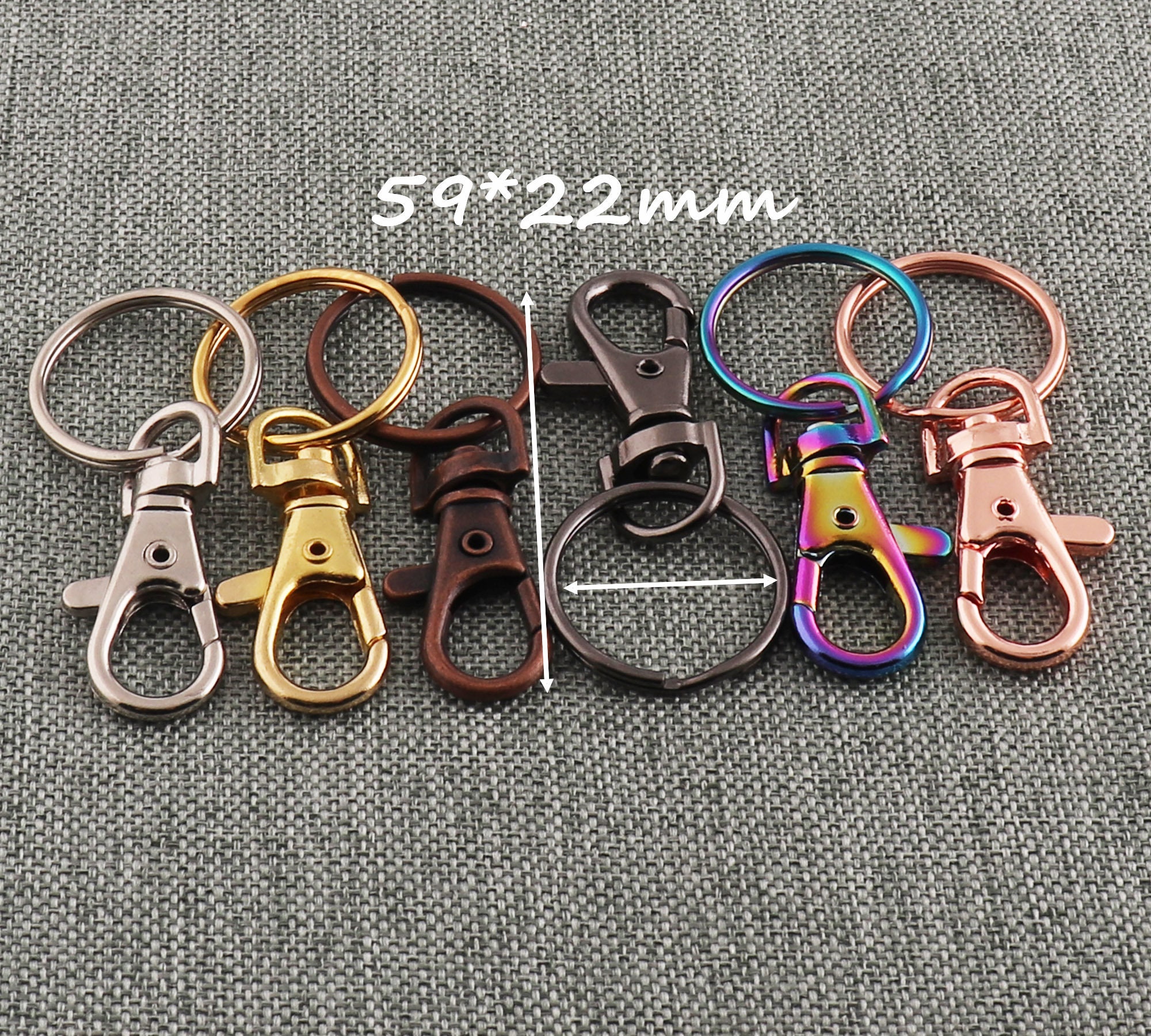 Swivel Snap Hooks With Key Rings Premium Metal Swivel Lobster Claw ...