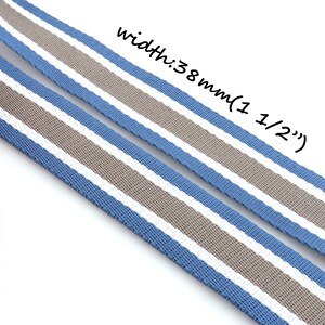 Heavy Duty Webbing 1.5 Inch Blue&gray Striped Webbing for Bag Handles ...