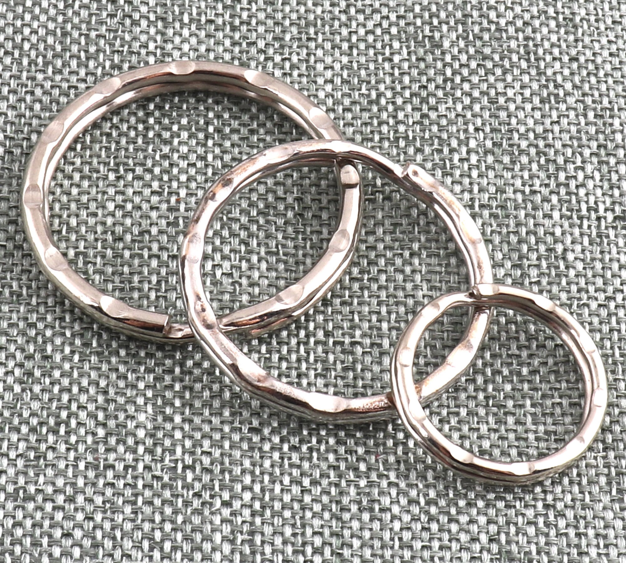 Silver Split Ring Key Chain Ring Large Key Fob Ring 1 Inch | Etsy