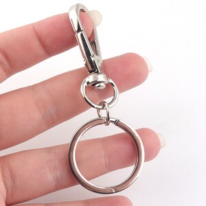 Silver Key Chain With Lobster Clasp Swivel Clasp 80mm Bulk Key Ring Key ...