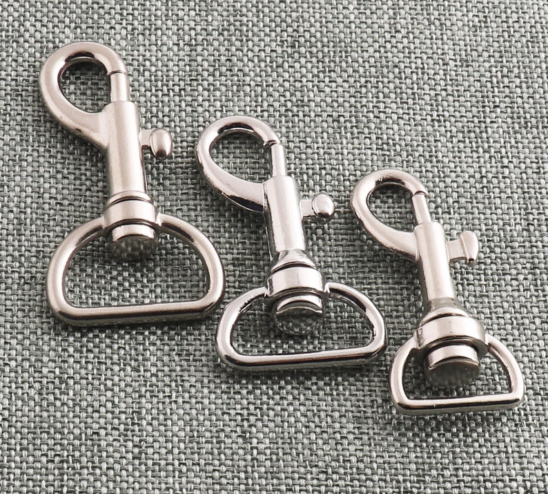 Swivel Clasp Silver Tone 14/19mm Snap Bolt Lobster Clasp Metal Swivel ...