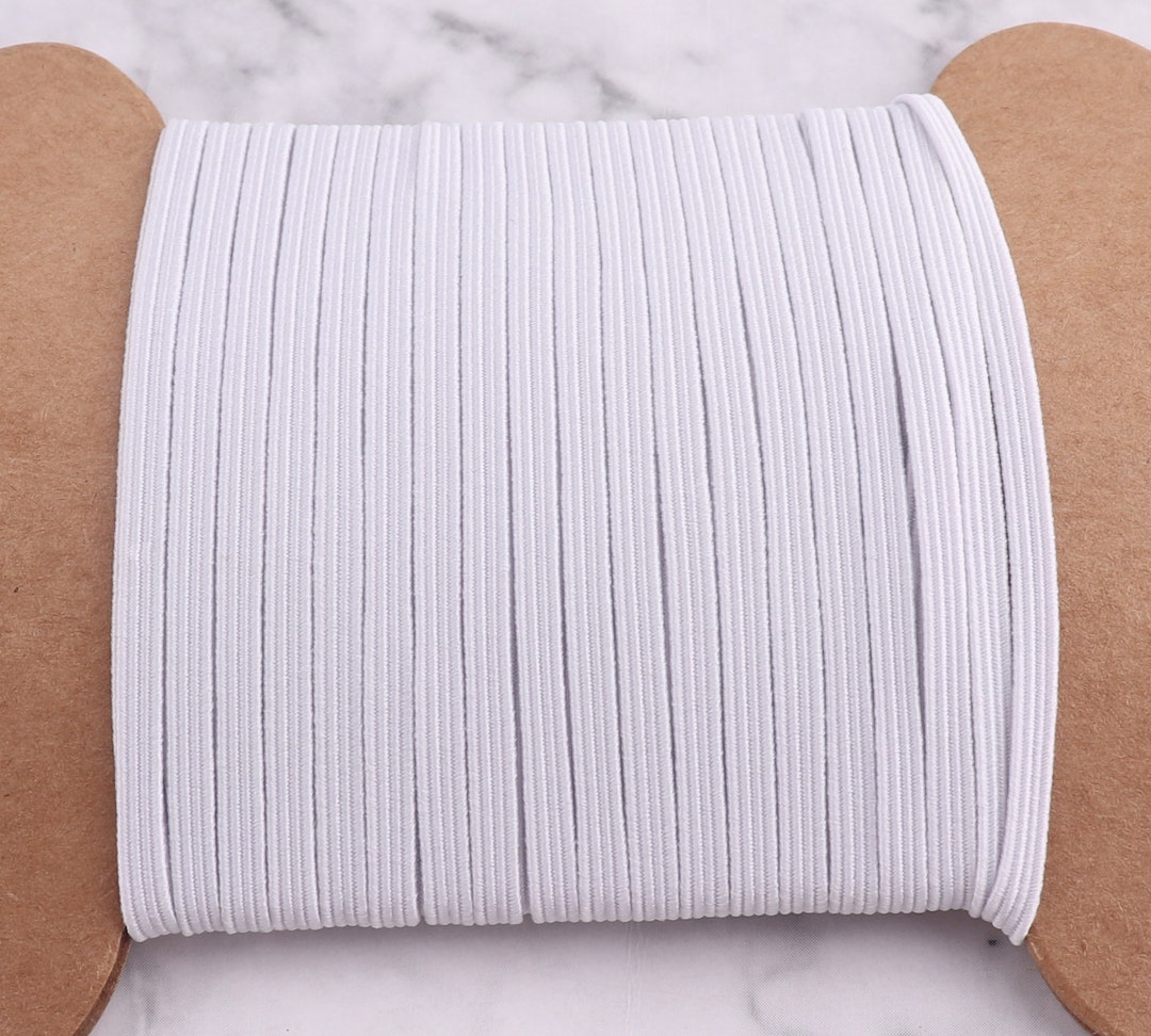 Elastic Rope White Color Flat Elastic Rope Elastic Band Stretch Cord ...
