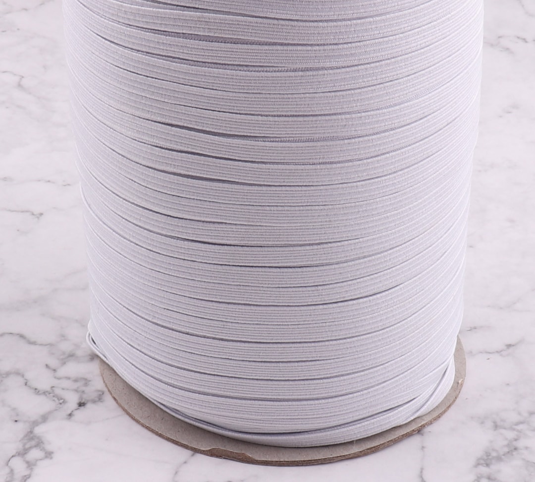 Flat Elastic Rope Elastic Band Stretch Cord White Flat Elastic Cord 7mm ...