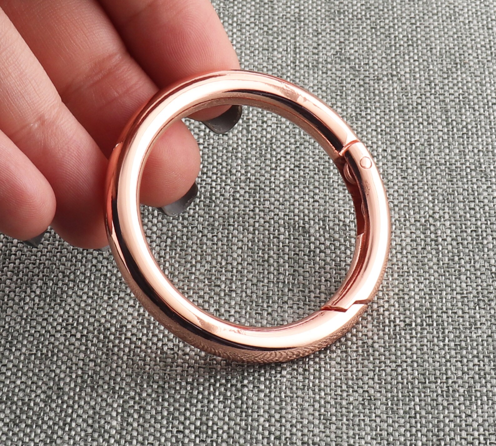 Rose gold Spring Clasp 1.5 Round Spring Snap Clip Hook | Etsy