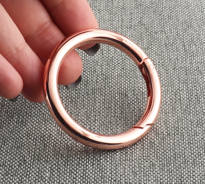 Rose Gold Spring Clasp 1.5" Round Spring Snap Clip Hook DIY Accessories ...