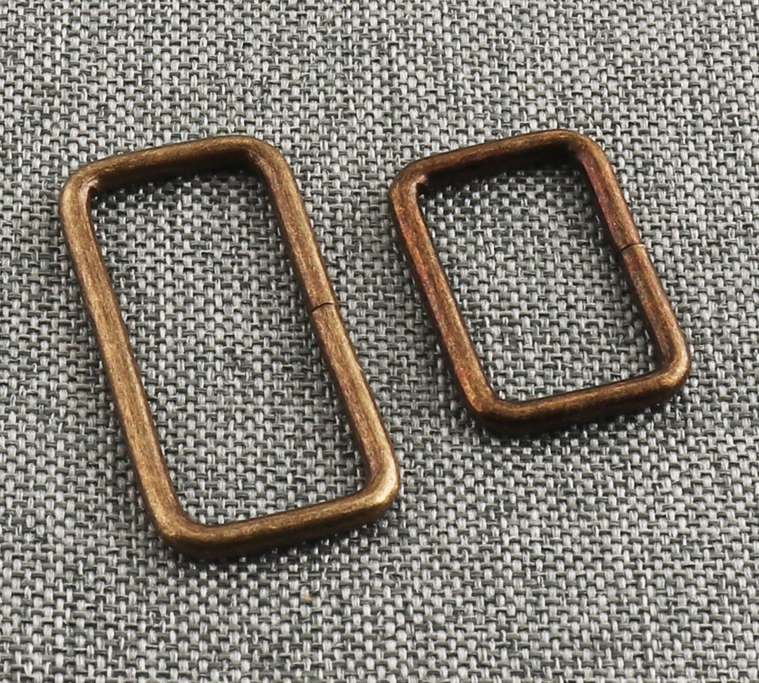 Rectangle Buckle Metal Rectangle Rings 1"&1 1/2" Antique Bronze Non ...