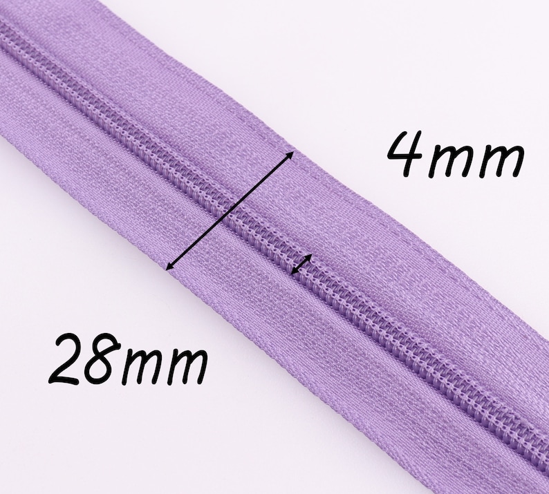Zipper Tape Size 3zipper With Teeth Slider Purple Zipper for - Etsy