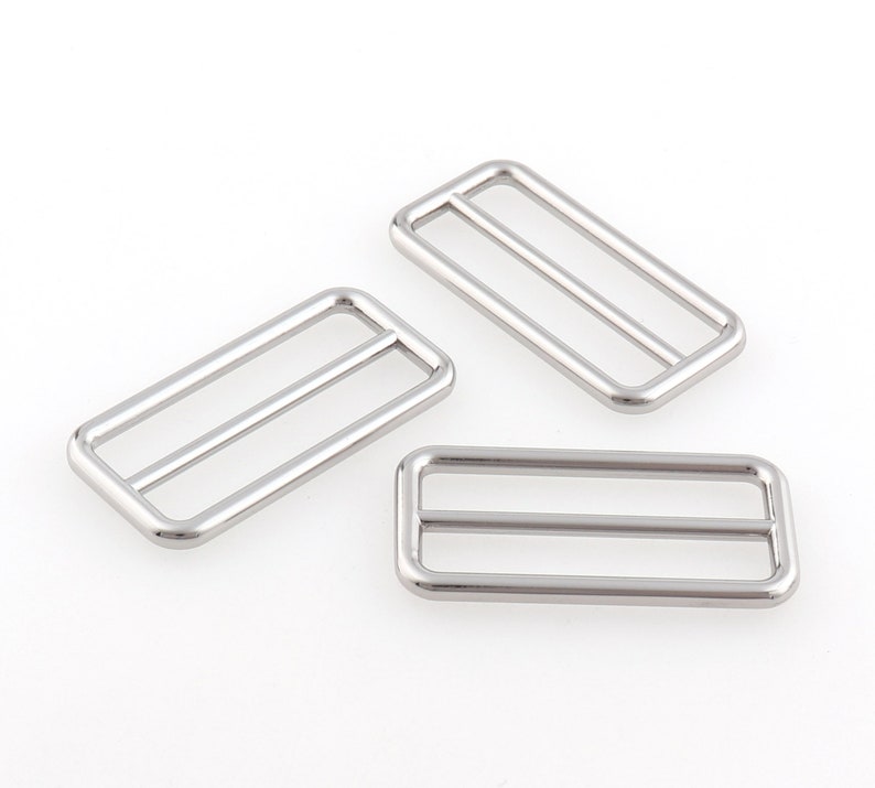 Slide Buckle Flat Adjuster Slide Buckle Silver Metal Tri Glide Buckle 1 ...