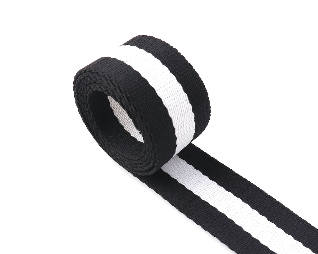 Strap Webbing Black&white Cotton Webbing Soft Ribbon,soft Striped ...