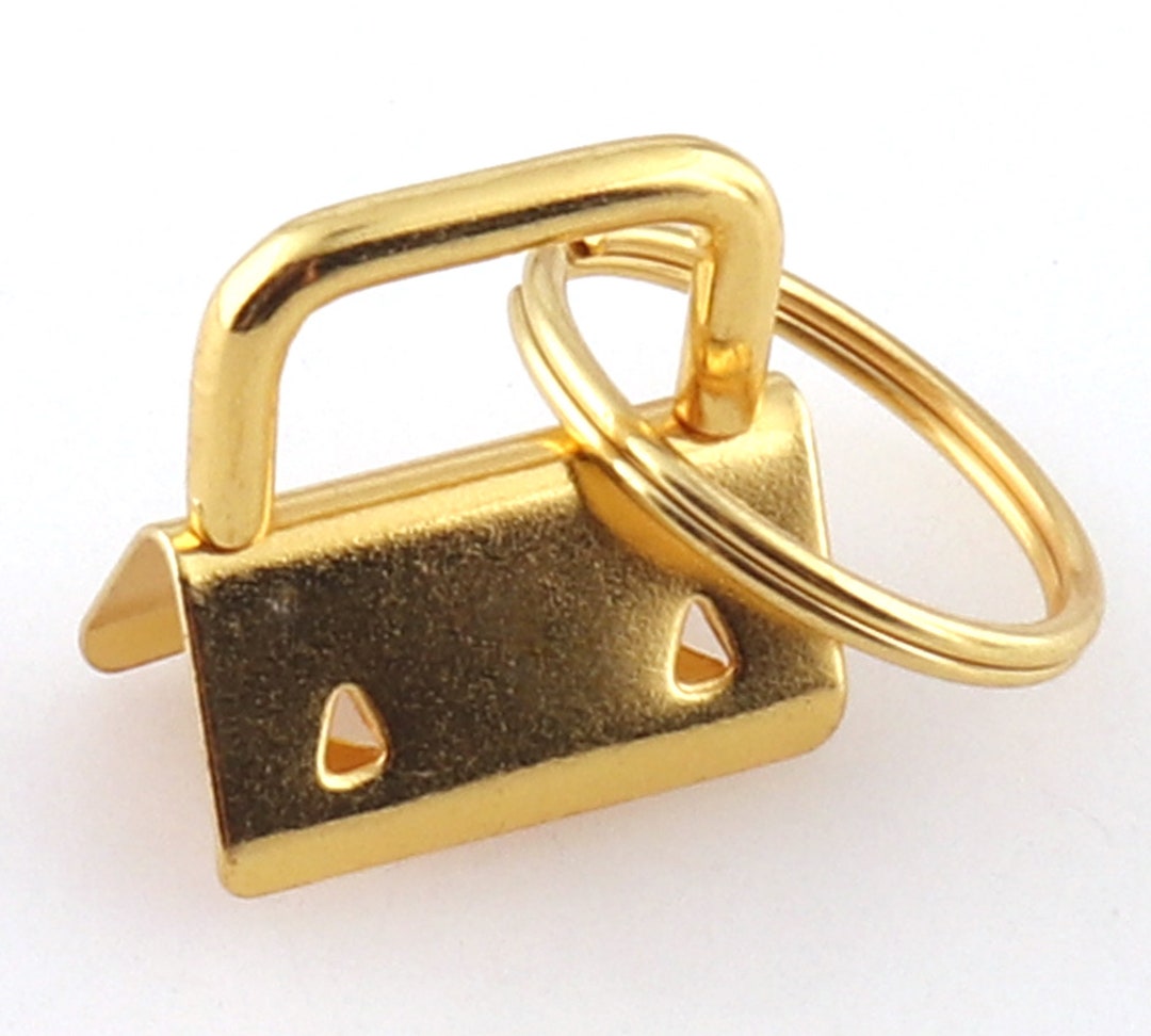 Gold Key Fob Hardware With Split Rings 1 Inch Key Fob With Supplies for ...