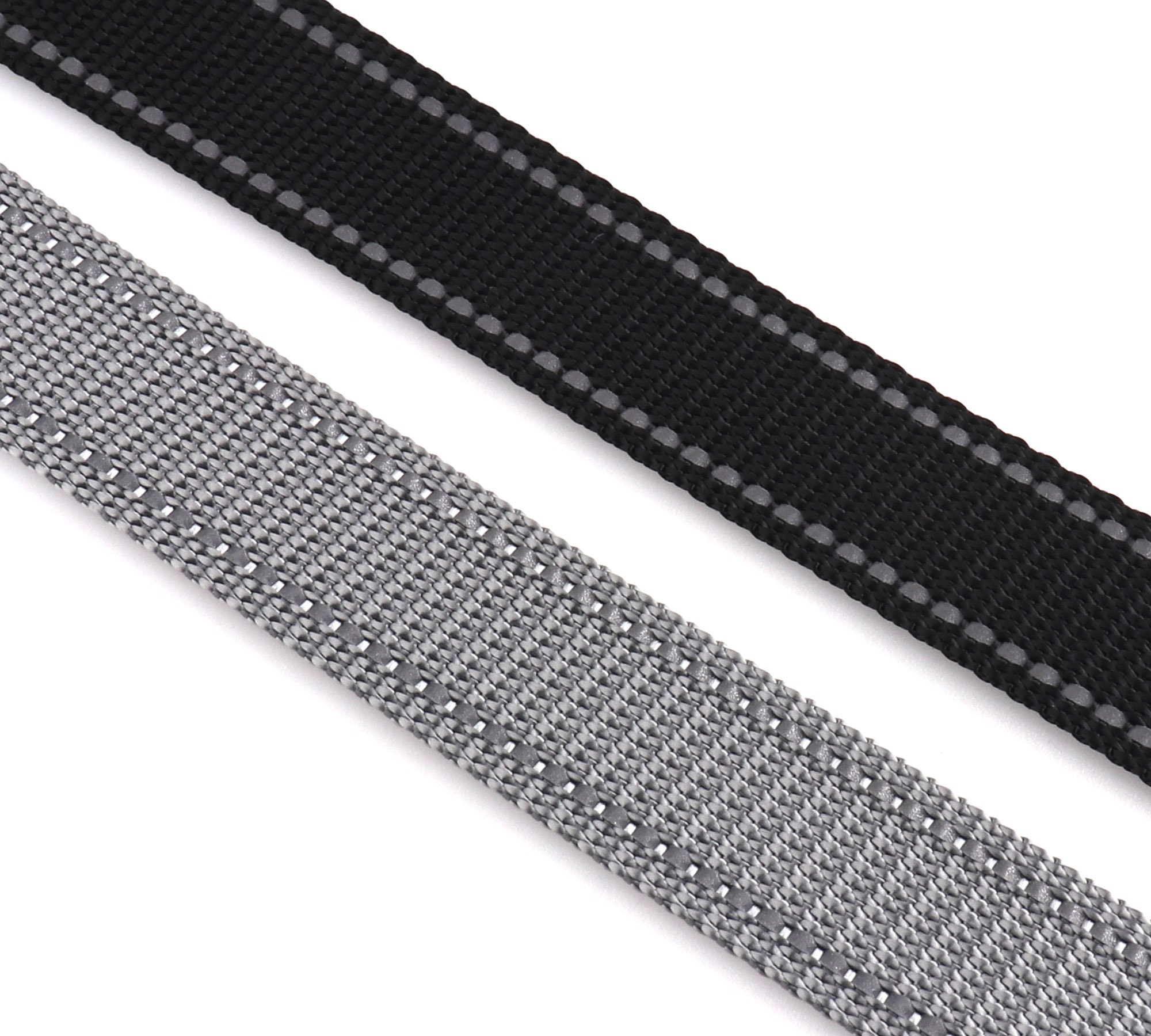 Black/gray Reflective Webbing Tape Ribbon Sew on Reflective Stitching ...