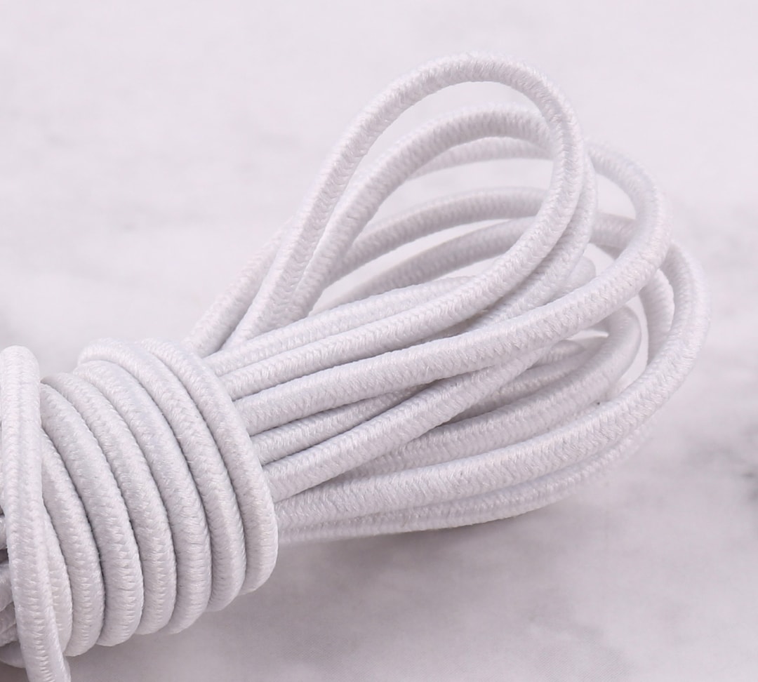 Elastic Cord White Elastic Cord 2mm Elastic Band Stretch Cord for Beads ...