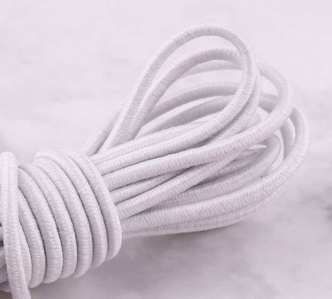 Elastic Cord White Elastic Cord 2mm Elastic Band Stretch Cord - Etsy