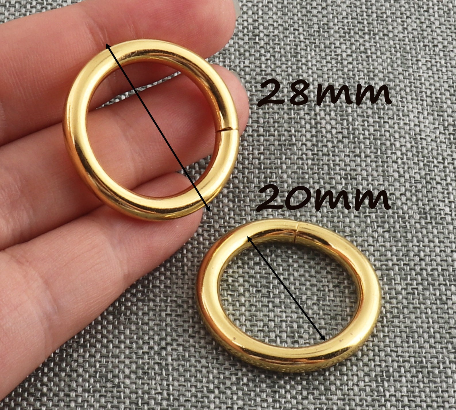 Gold O Ring Multi Size 38/32/20/18mm Metal O Rings Non Welded - Etsy