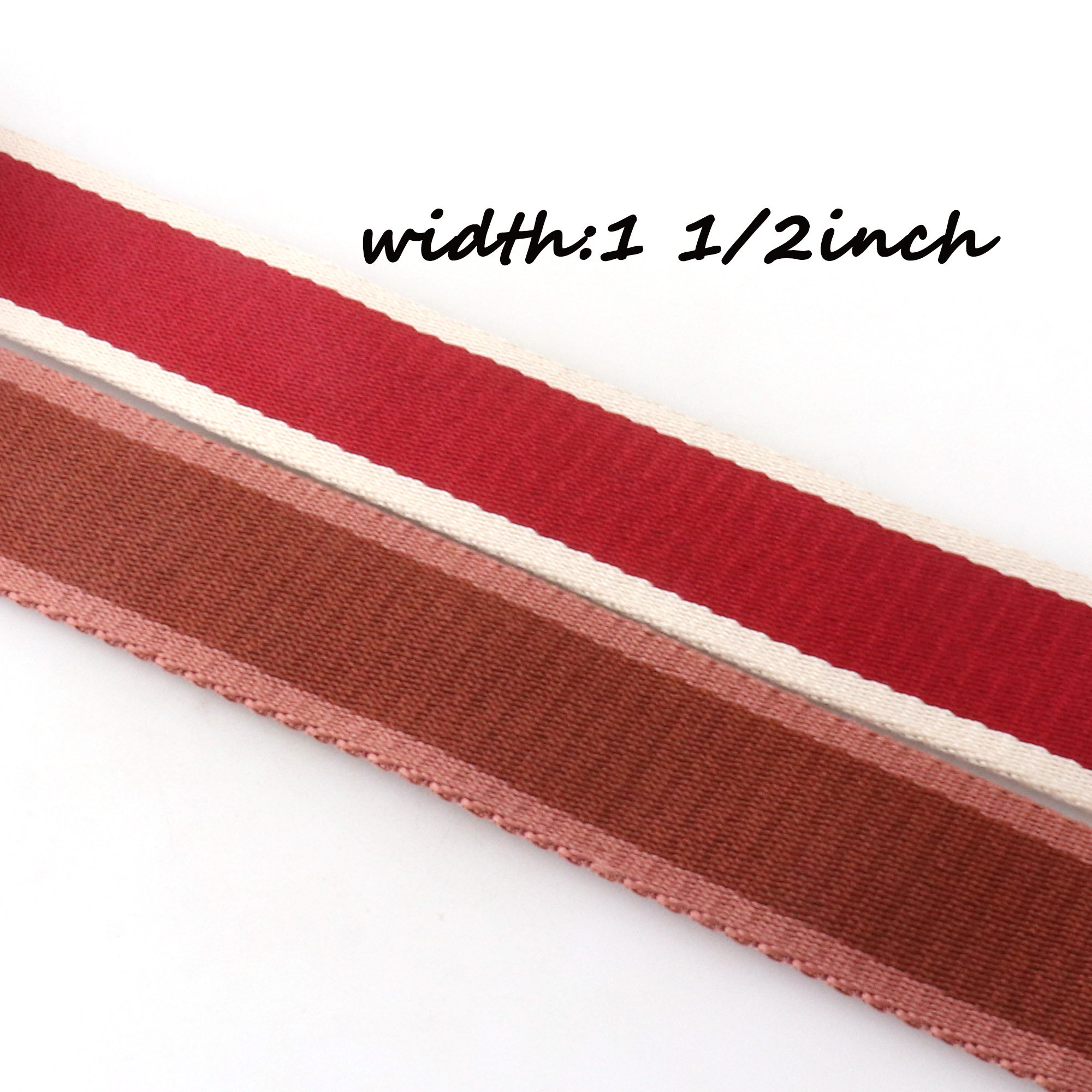 Cotton Webbing 1.538mm Stripe Webbing Brown/red Bag | Etsy