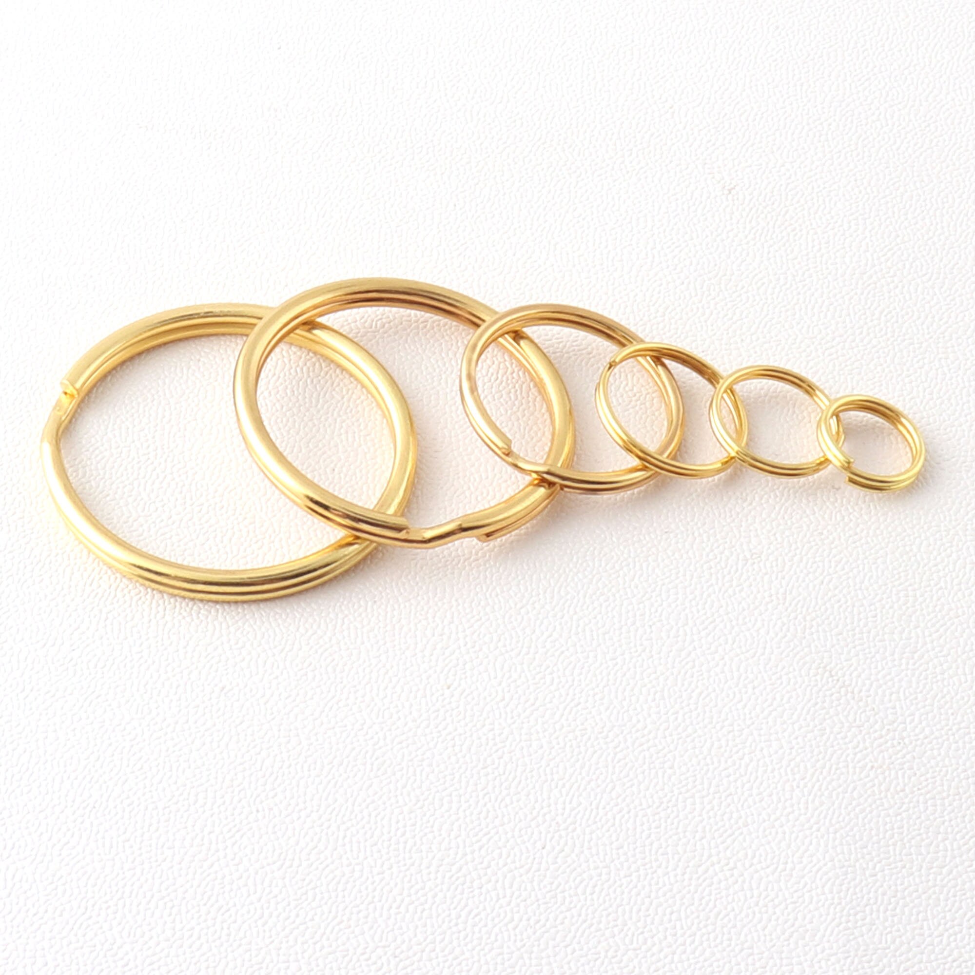 Split Rings Double Jump Rings Gold Split Rings Key Ring Hook | Etsy