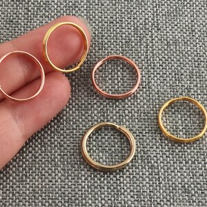 Split Ring Rose Gold/gold/light Gold 14mm Jump Ring Bulk Jump Ring ...
