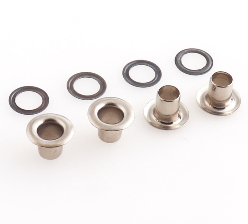 6mm Metal Eyelets Grommets Silver Tone Round Grommet With - Etsy