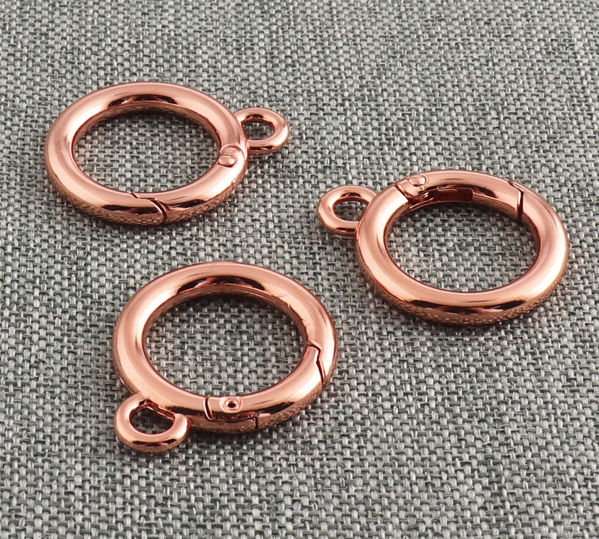 Spring Ring Clasp 1/2 Inch Spring Ring Buckle With Loop Rose | Etsy