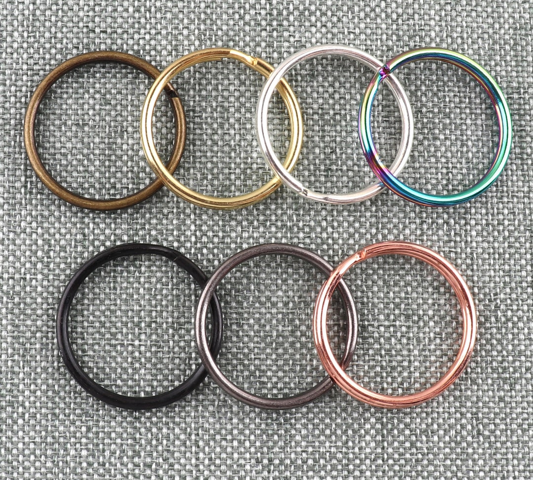 Split Ring 1 Inch CHOOSE YOUR COLOR Rainbow Split Key Ring Charm O Ring ...