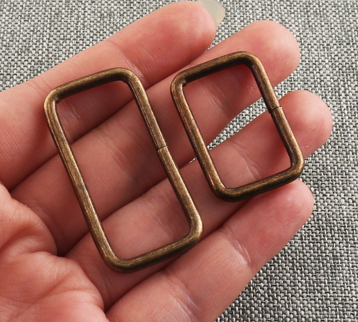 Rectangle Buckle Metal Rectangle Rings 1&1 1/2 | Etsy