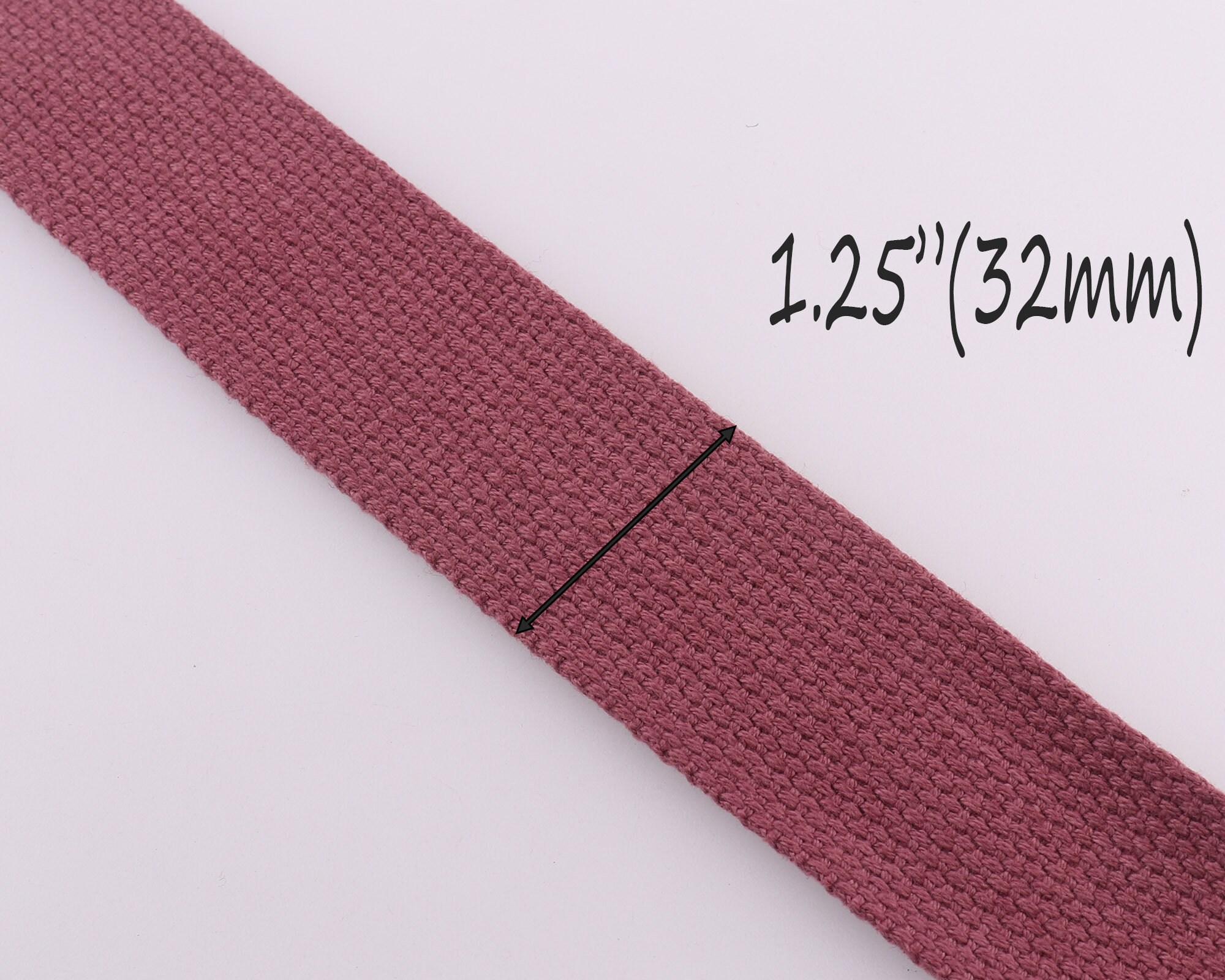 Fabric Strap Webbing Cotton webbing 1.25 Purple soft | Etsy