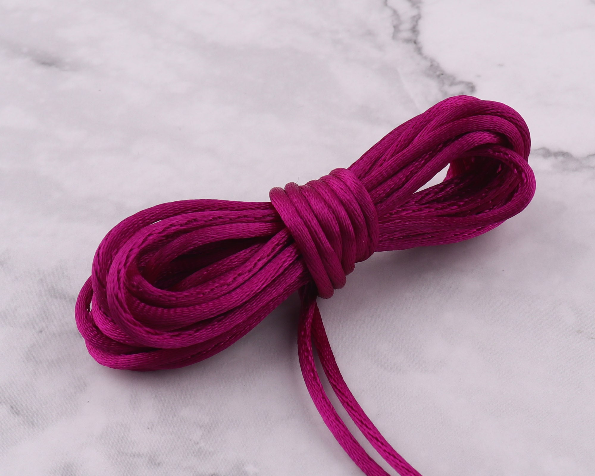 Satin Cord Nylon Rope Bugtail Satin Cord 2MM Knotting Cord Top | Etsy