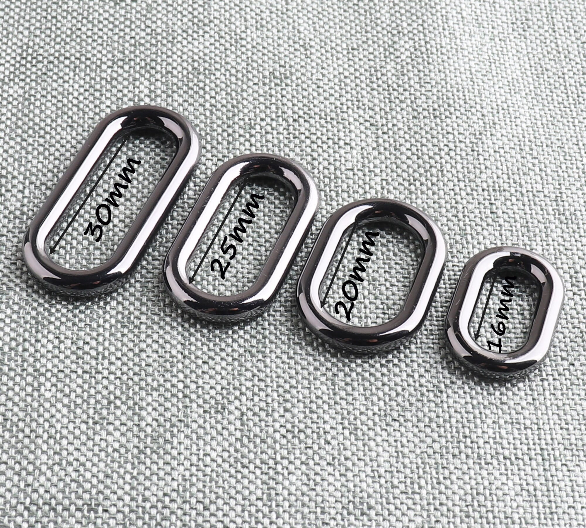 Gunmetal O Ring Oval O Ring Oval Rectangle Rings 2 Inch Slide Buckle ...