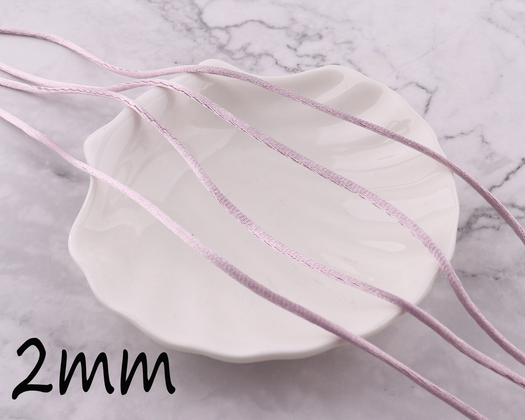 Satin Rope 50 yards Bugtail Satin Cord Nylon cord 2MM Purple | Etsy