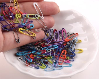 Safety Pins 100pcs Colorful Safety Pins Safety Pin - Etsy