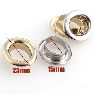 Eyelets 15mm Oval Grommets With Washers Gold/silver Brass Repair ...