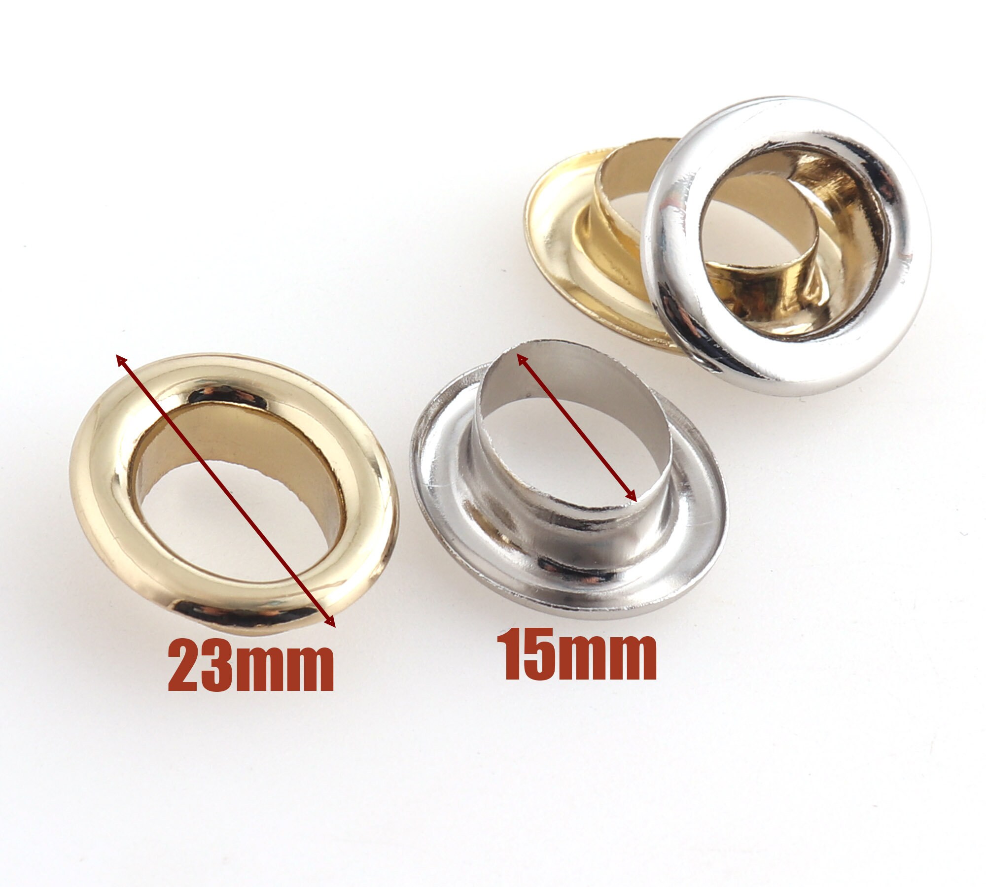 Eyelets 15mm Oval Grommets With Washers Gold/silver Brass Repair ...