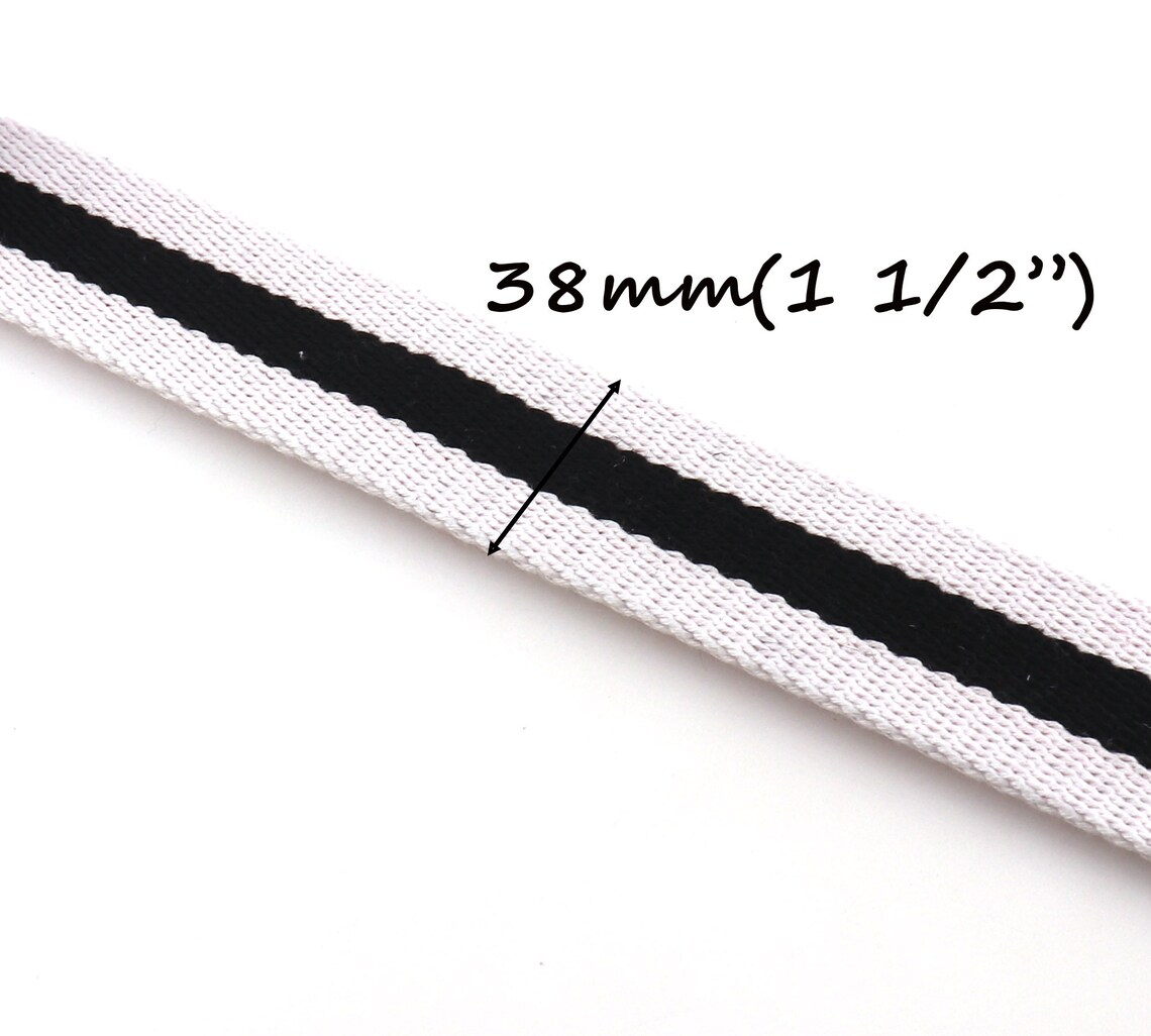 1.5 Webbing Cotton Webbing Knit Tape Ribbon Trim Black - Etsy