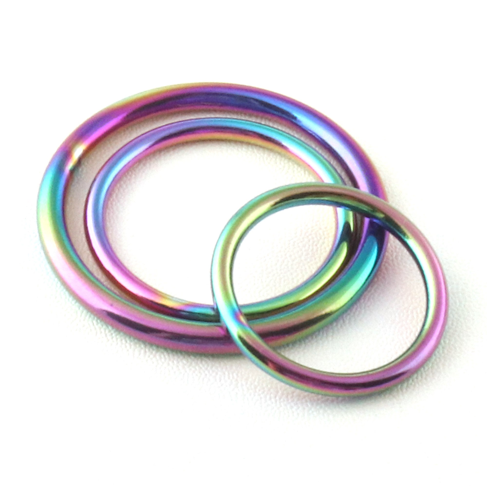 Buy O Ring Metal Round O Ring Rainbow 1"&1 1/2" Colorful Ring Belt ...