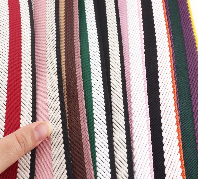 Webbing Bag Strap Webbing by the Yard Woven Colorful Stripe - Etsy