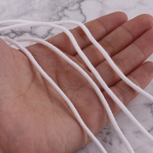Round Elastic Cord 2.5mm Elastic Cord Stretch Drawstring Elastic String ...