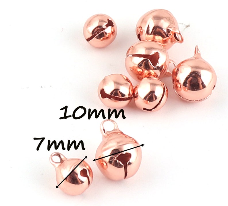 Rose Gold Shiny Jingle Bells Round Small Bell Metal Bell Bell - Etsy