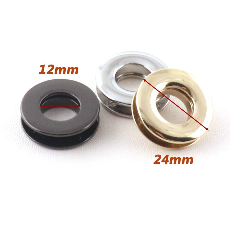 Eyelets Screw Grommet 1/2 Inch Alloy Eyelet Gunmrtal Round | Etsy