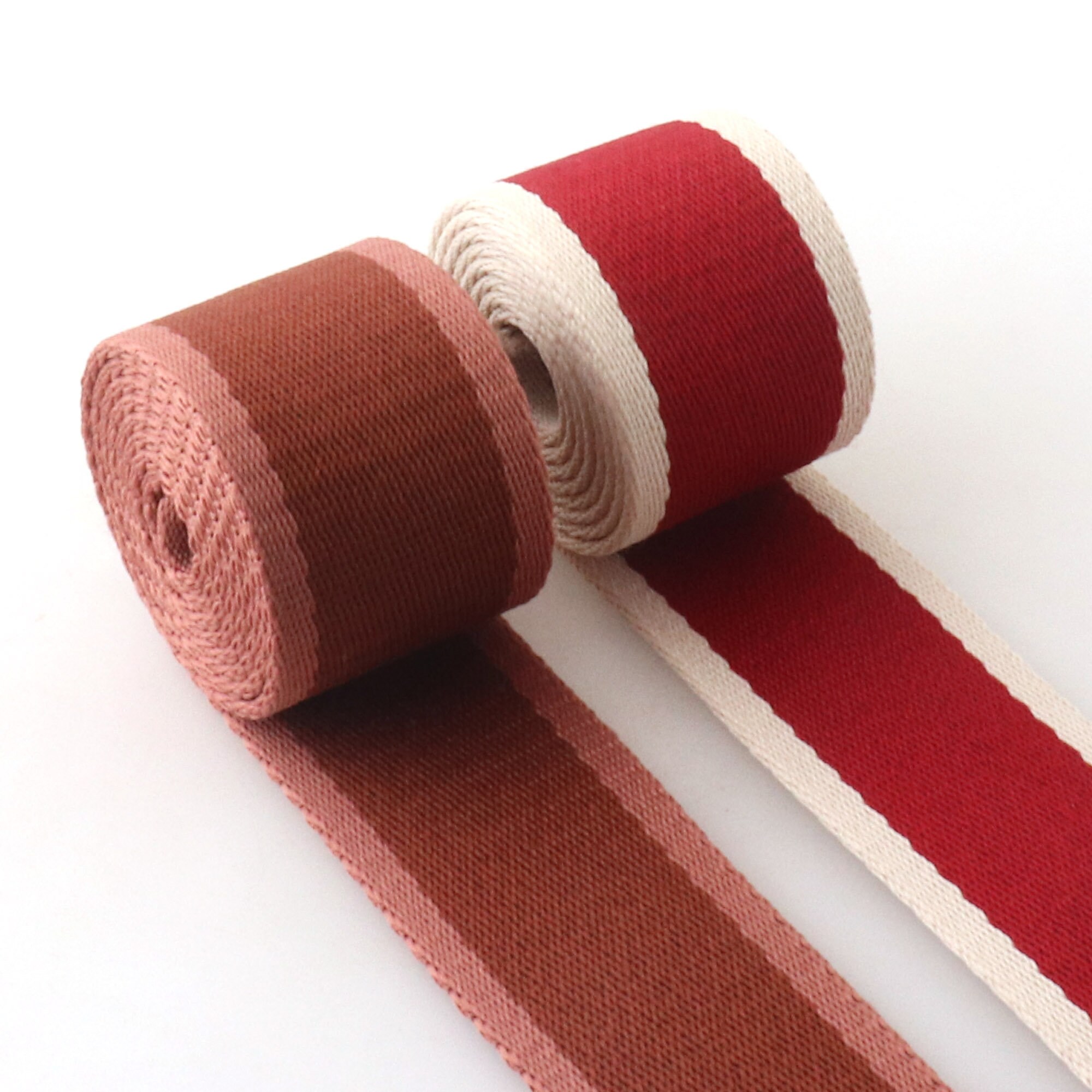 Cotton Webbing 1.538mm Stripe Webbing Brown/red Bag | Etsy