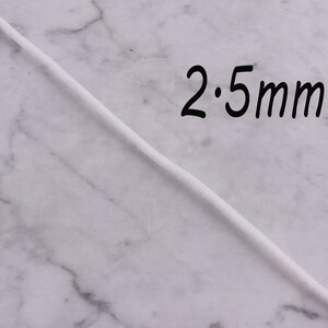 Round Elastic Cord 2.5mm Elastic Cord Stretch Drawstring Elastic String ...