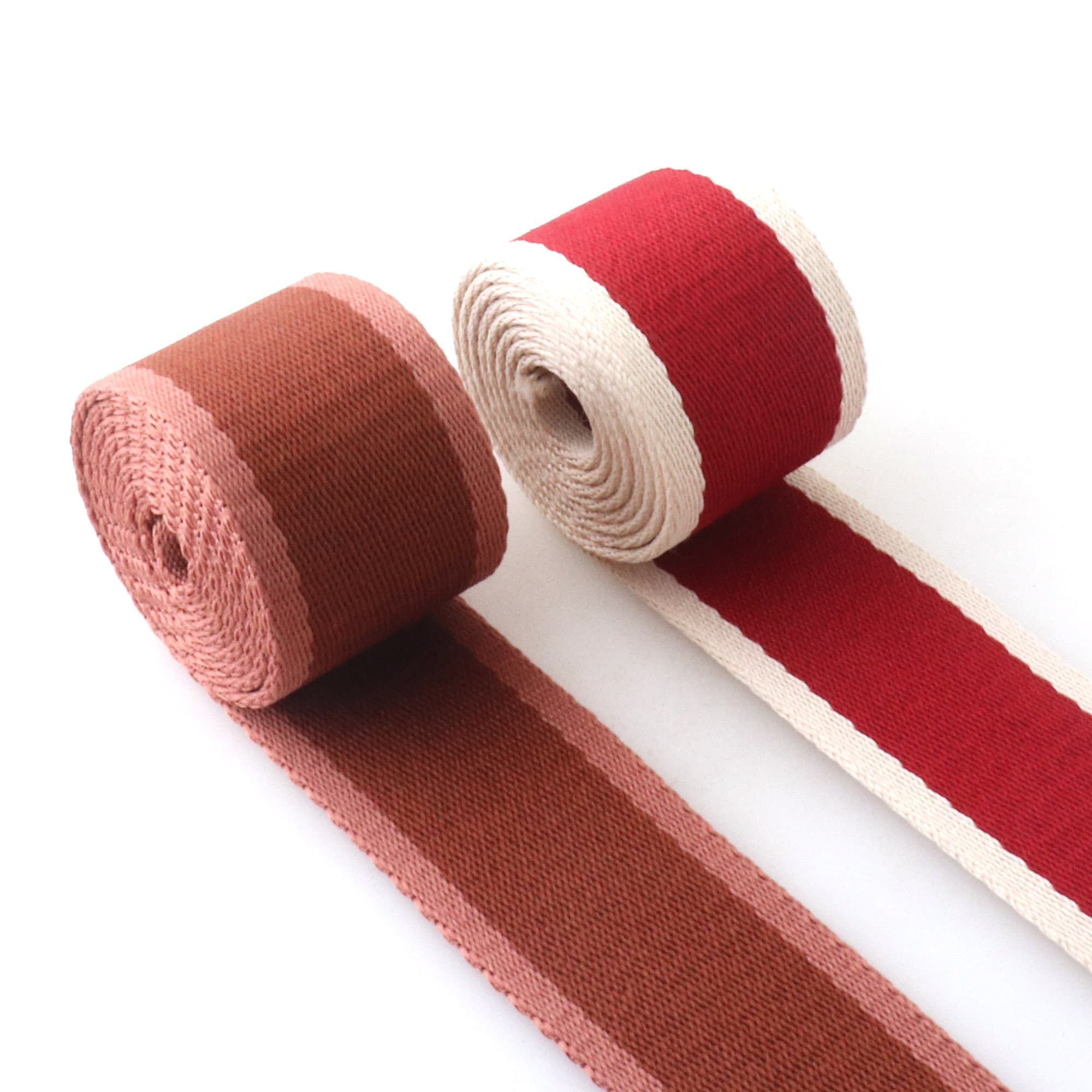 Cotton Webbing 1.538mm Stripe Webbing Brown/red Bag | Etsy