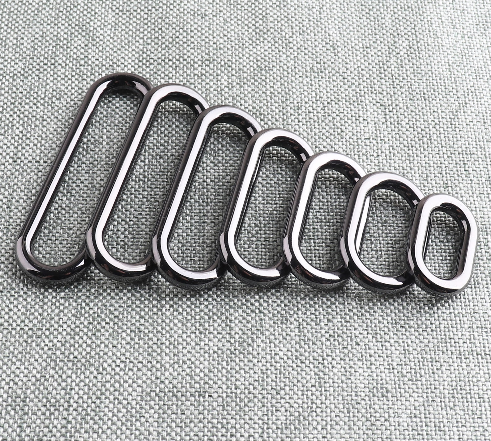 Gunmetal O Ring Oval O Ring Oval Rectangle Rings 2 Inch Slide - Etsy