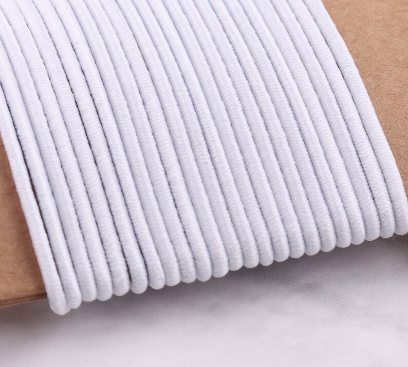 100 Meters Elastic Rope 1.5mm Round Elastic Cord White Elastic - Etsy