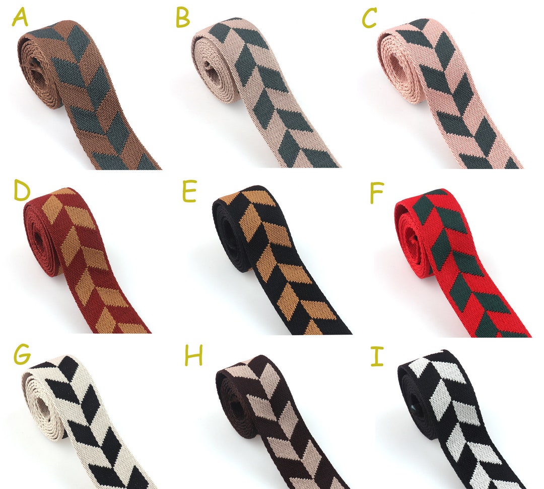 Cotton Webbing Colorful Ribbon Fabric Belt Strap Key Fobs Webbing ...