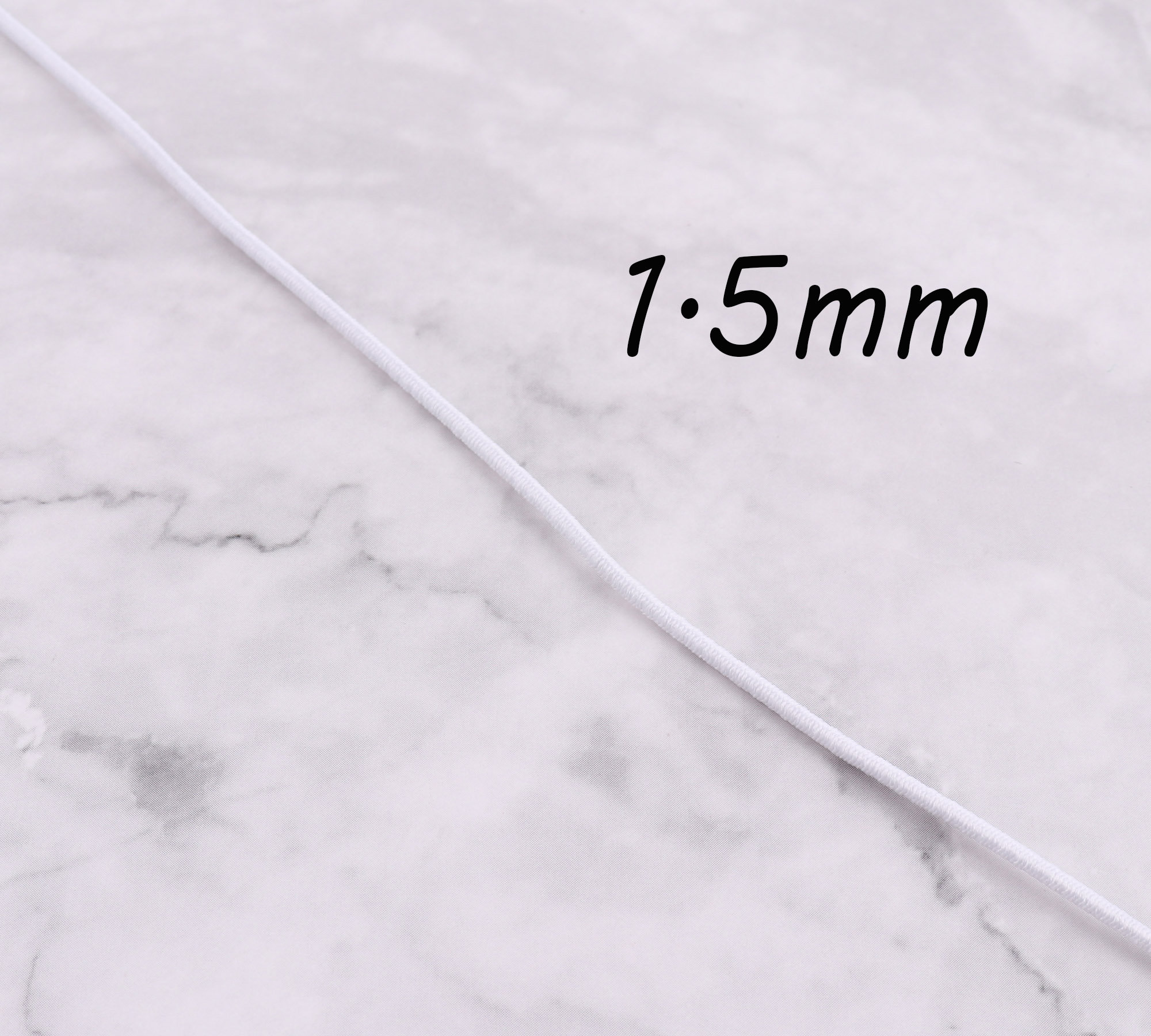 100 Meters Elastic Rope 1.5mm round elastic cord white elastic | Etsy