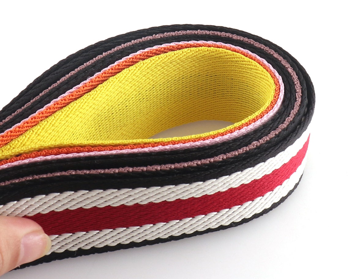 Webbing Bag Strap Webbing by the Yard Woven Colorful Stripe - Etsy