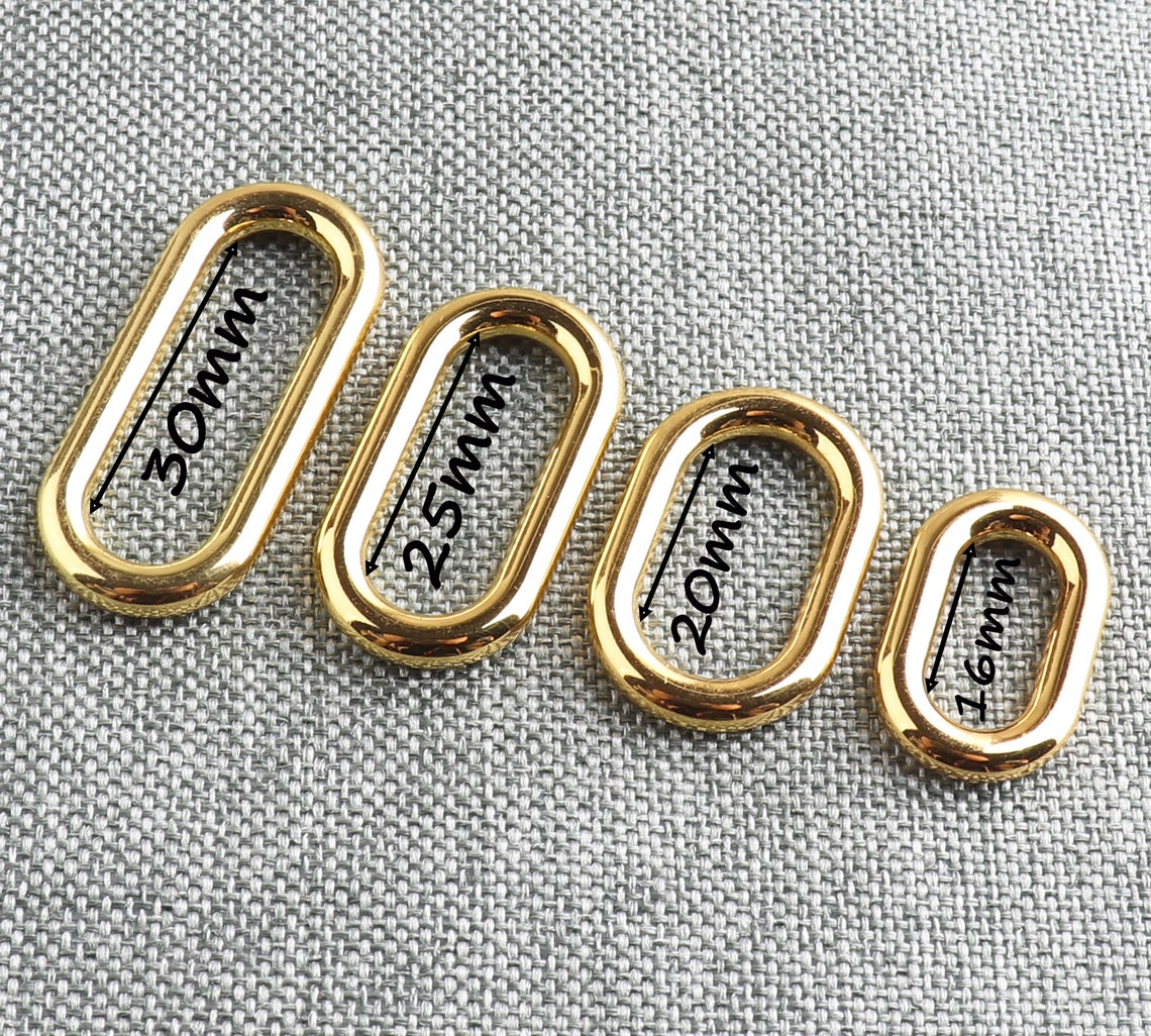 O Ring Oval Rectangle Rings Gold O Ring Multi Size 1 Inch Zinc - Etsy