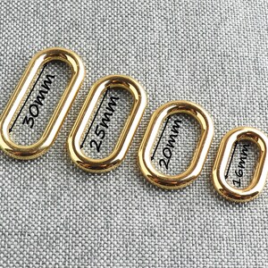 O Ring Oval Rectangle Rings Gold O Ring Multi Size 1 Inch Zinc Alloy O ...